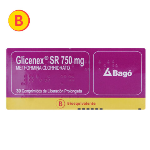 Glicenex SR 750 mg x 30 Comprimidos de Liberación Prolongada (Bagó ...
