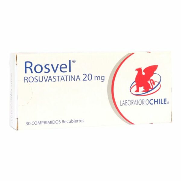 Rosvel 20 mg x 30 comprimidos recubiertos (Lab. Chile) | EcoFarmacias