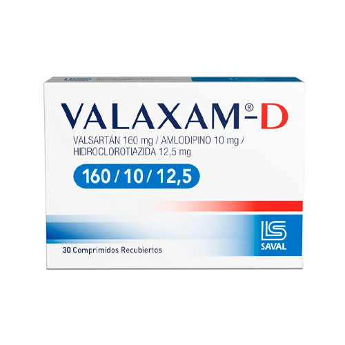 Valaxam-D 160/10/12.5 X 30 comprimidos recubiertos (Saval) - EcoFarmacias