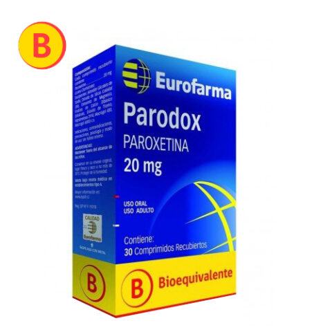 Parodox 20mg x 30 comprimidos (Eurofarma) - EcoFarmacias