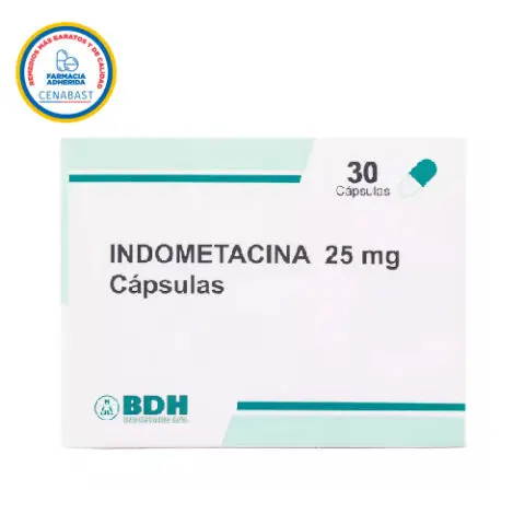 Indometacina 25 Mg x 30 Capsulas - EcoFarmacias