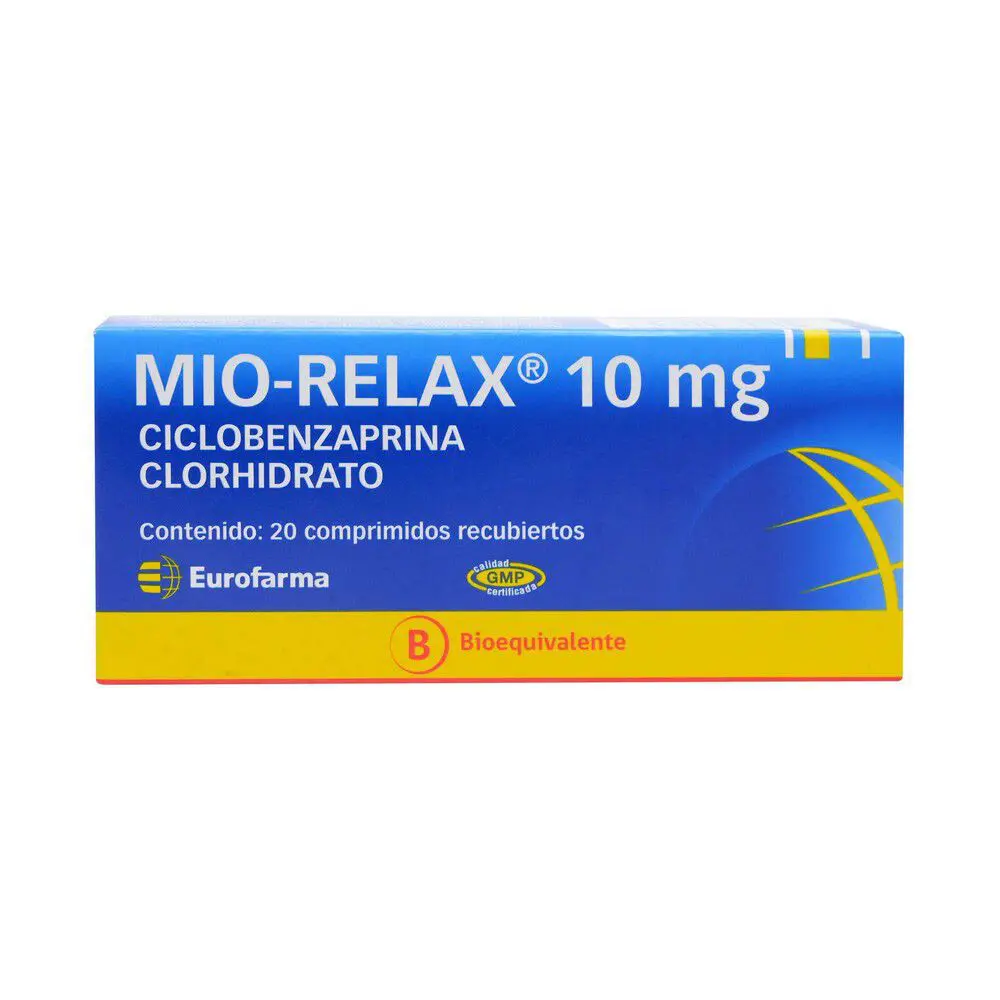 Mio-Relax 10mg x 20 comprimidos | EcoFarmacias