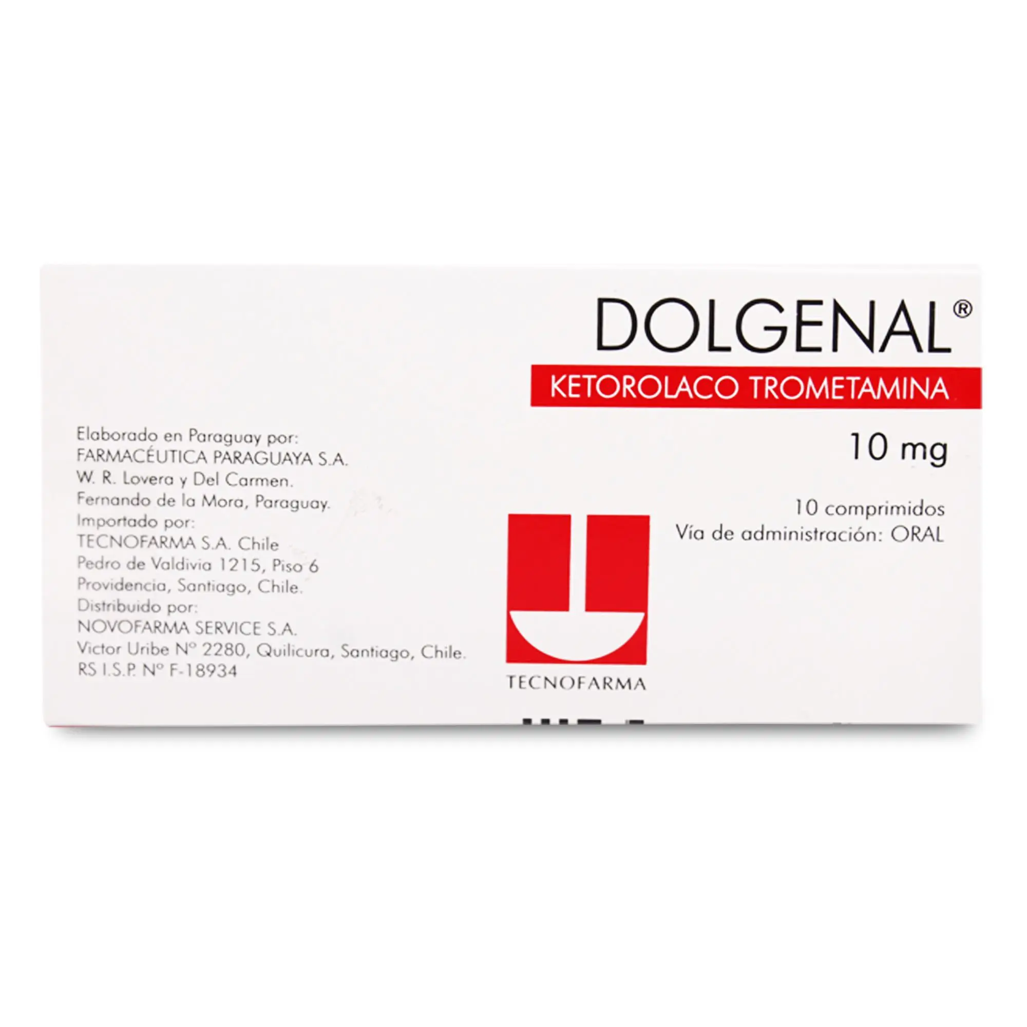 Dolgenal 10 mg x 10 comprimidos | EcoFarmacias
