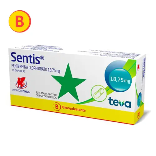 Sentis 18,75 mg x 30 cápsulas (Chile TEVA)/ SÓLO VENTA PRESENCIAL ...