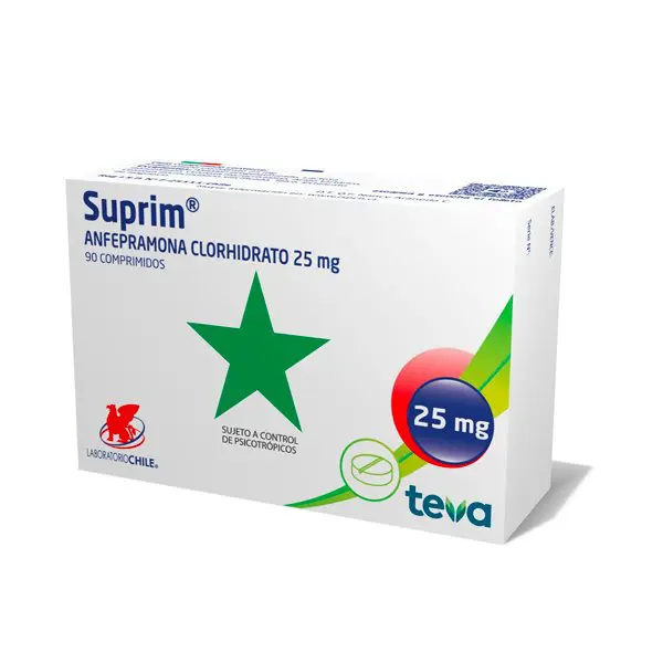 Suprim 25 mg x 90 cápsulas (Chile TEVA) - EcoFarmacias