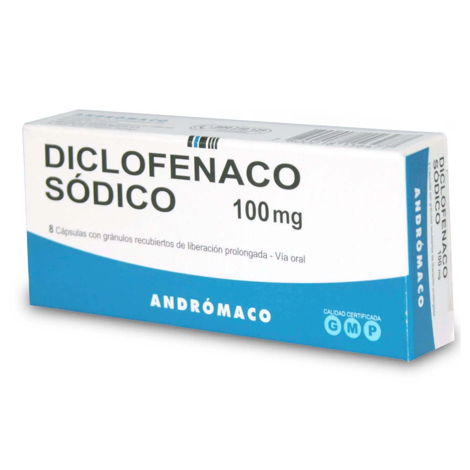 Diclofenaco 100 X 8 cápsulas (Andrómaco) - EcoFarmacias