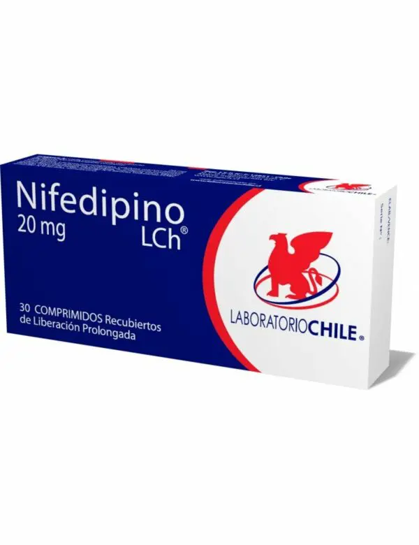 Nifedipino 20 mg x 30 (Laboratorio Chile) - EcoFarmacias