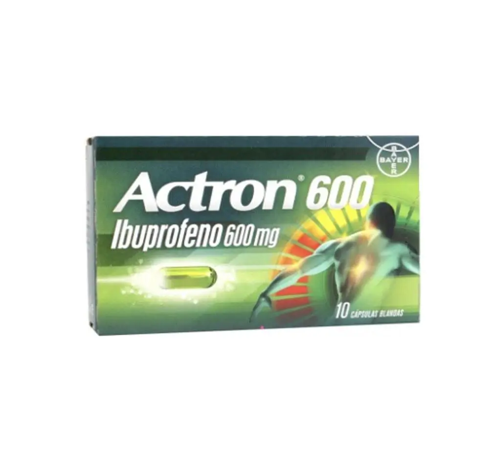 Actron 600Mg X 10 cápsulas blandas (Bayer) | EcoFarmacias