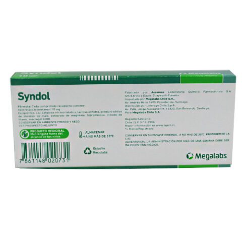 Syndol Ketorolaco 10mg x 10 comprimidos recubiertos (Megalabs ...