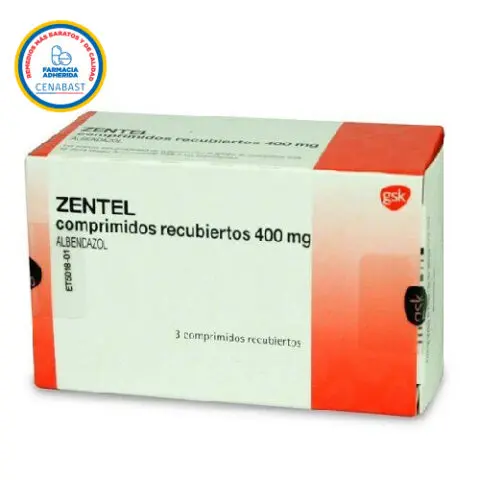 Zentel 400 Mg x 3 Comprimidos Recubiertos (GSK) (Cenabast) - EcoFarmacias