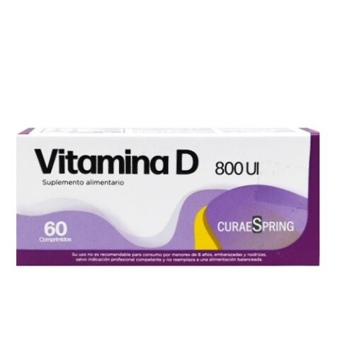 Vitamina D3 800 UI x 60 Comprimidos Curae Spring - EcoFarmacias