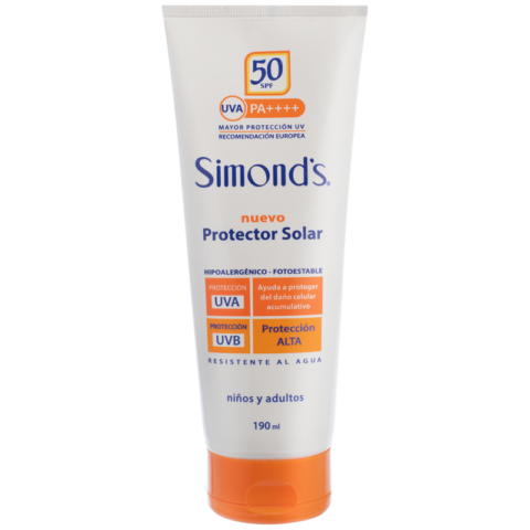 Simonds Protector Solar FPS 50 Niños y Adultos 190ml - EcoFarmacias