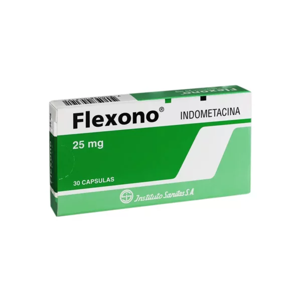 Flexono Indometacina 25 Mg x 30 Capsulas - EcoFarmacias