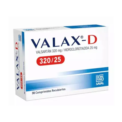 Valax-D 320/25 X 30 Comprimidos Recubiertos (Saval) - EcoFarmacias