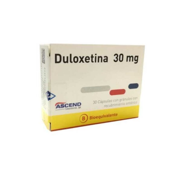 Duloxetina 30 mg x 30 Comprimidos (Ascend) - EcoFarmacias