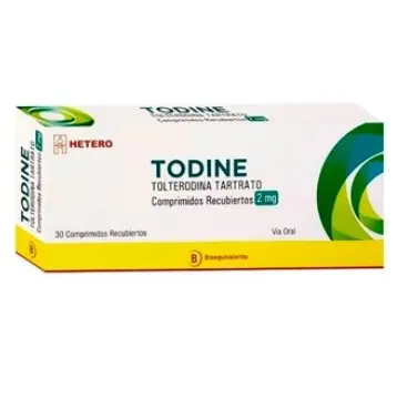 Todine Tolterodina Tartrato 2 mg x 30 comprimidos recubiertos (Cenabast ...