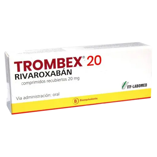 Trombex Rivaroxaban 20 mg x 56 Comprimidos Recubiertos (Cenabast ...