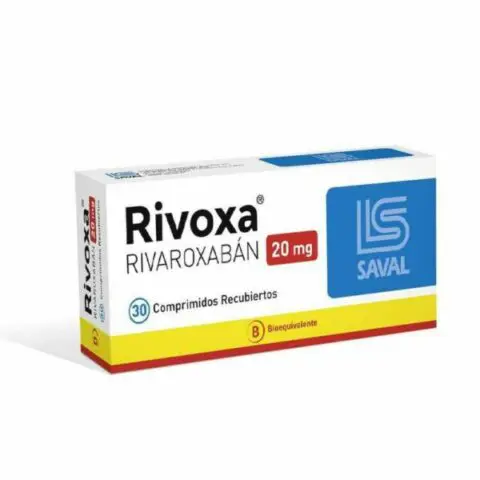 Rivoxa Rivaroxaban 20 mg x 30 comprimidos Recubiertos - EcoFarmacias