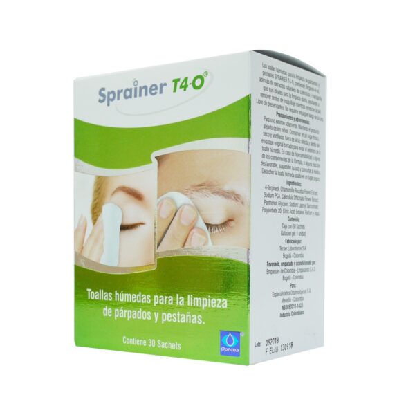 Sprainer T4-O x 30 Toallitas para limpieza de parpados y pestañas ...