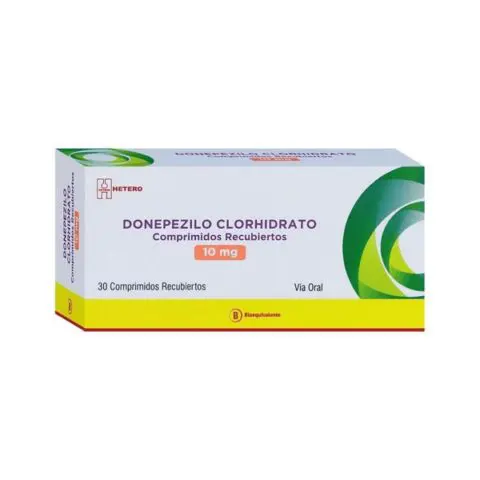 Donepezilo 10 mg x 30 Comprimidos Recubiertos (Hetero) - EcoFarmacias