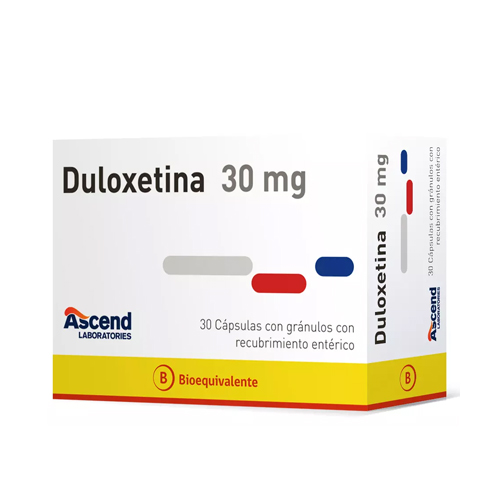 Duloxetina 30 mg x 30 Comprimidos (Ascend) - EcoFarmacias
