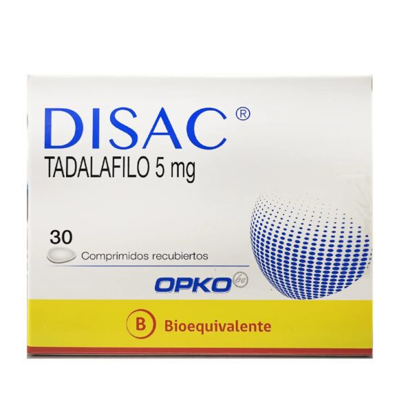 Disac Tadalafilo Comprimidos Recubiertos 5 mg x 30 Comprimidos (Opko ...