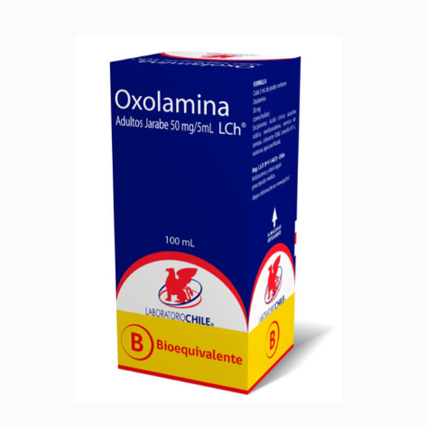 Oxolamina adulto 50mg/5ml x 100ml jarabe L.Chile - EcoFarmacias