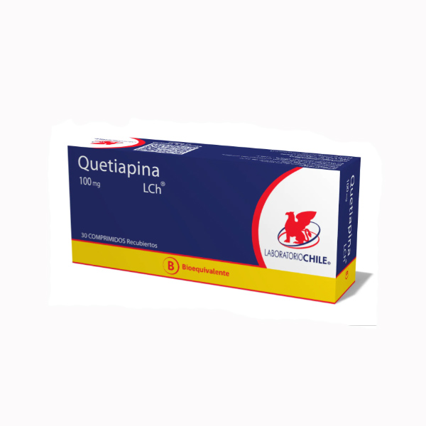 Quetiapina 100 mg x 30 comprimidos Lab.Chile - EcoFarmacias