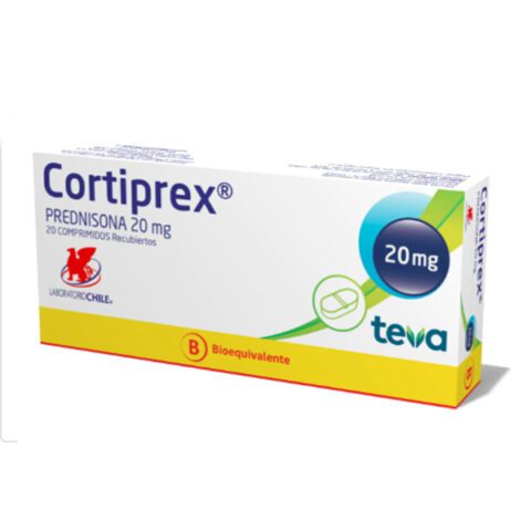 Cortiprex 20 mg prednisona 20 comprimidos Lab Chile - EcoFarmacias