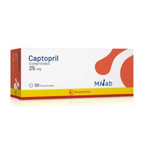 Captopril 25 mg x 30 comprimidos Mintlab - EcoFarmacias