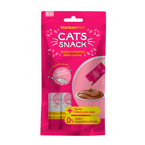 Cats Snack Tubito Cremoso Albacora 60 grs - EcoFarmacias