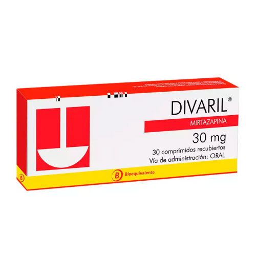 Divaril Mirtazapina 30 mg x 30 Comprimidos Recubiertos - EcoFarmacias