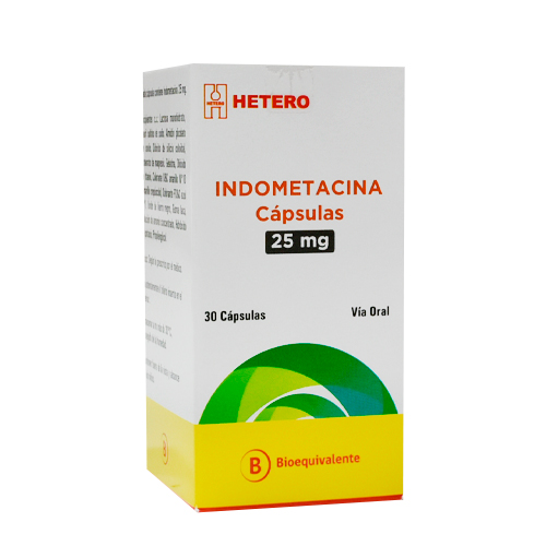 Indometacina 25mg x 30 Cápsulas - EcoFarmacias