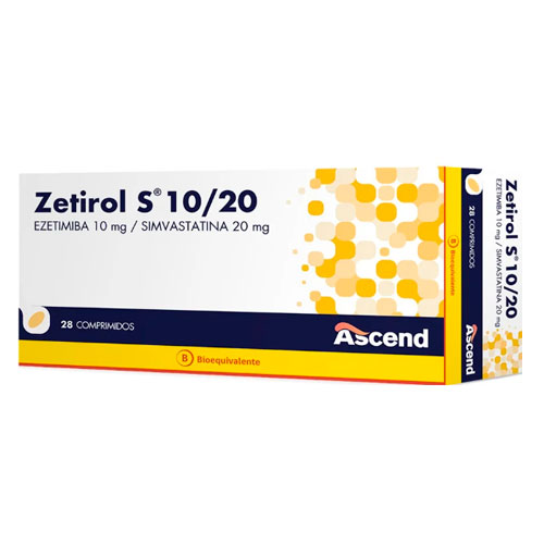 Zetirol S 10/20 Simvastatina 20 mg x 28 Comprimidos - EcoFarmacias